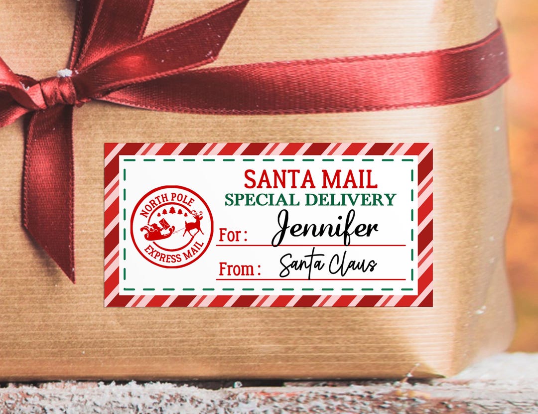 North Pole Express Delivery Gift Labels | From Santa Christmas Gift ...