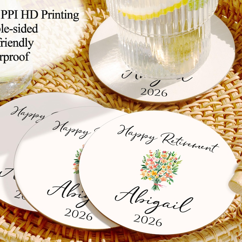 Happy Retirement Coasters - Etsy