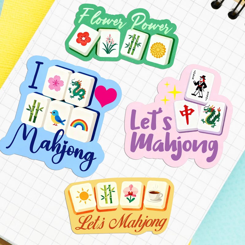 Sticker Mahjong Card - Etsy Canada