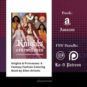 Knights & Princesses: A Fictional Fashion Coloring Book - Etsy