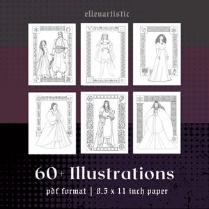 Knights & Princesses: A Fictional Fashion Coloring Book - Etsy