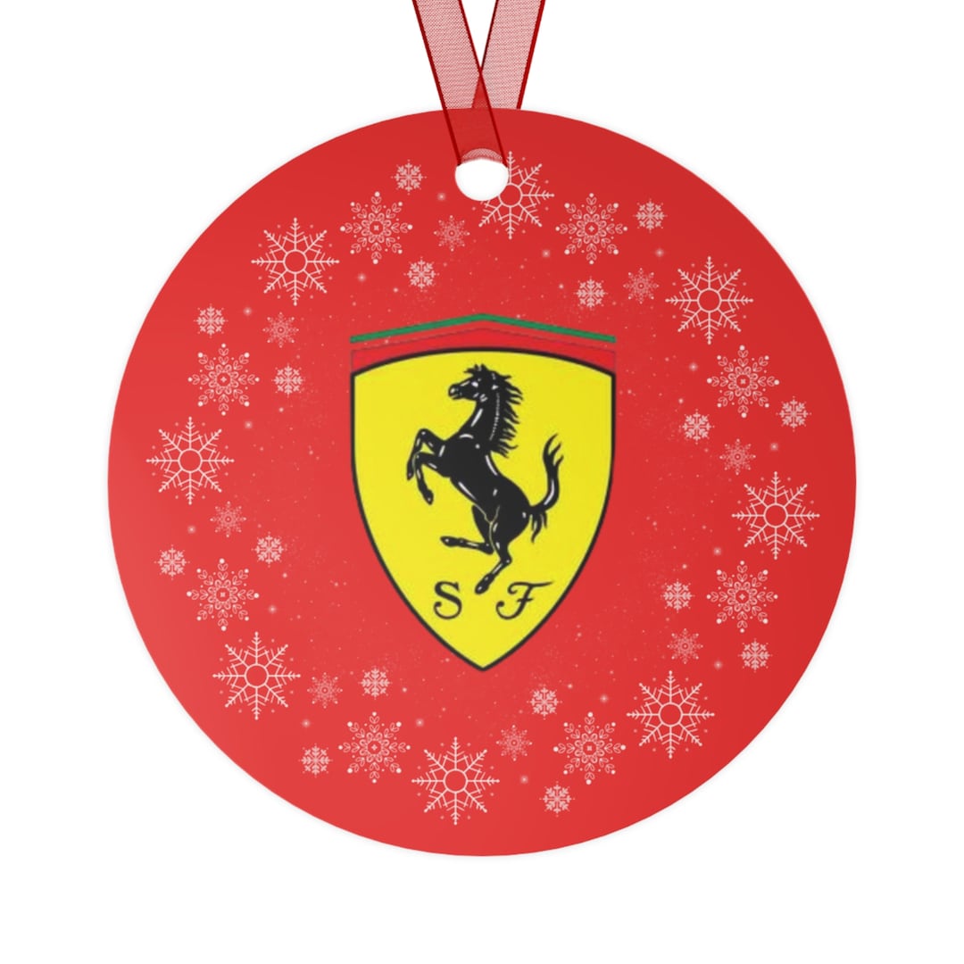 Ferrari Logo Christmas Tree Ornament F1 Formula One Racecars Red ...