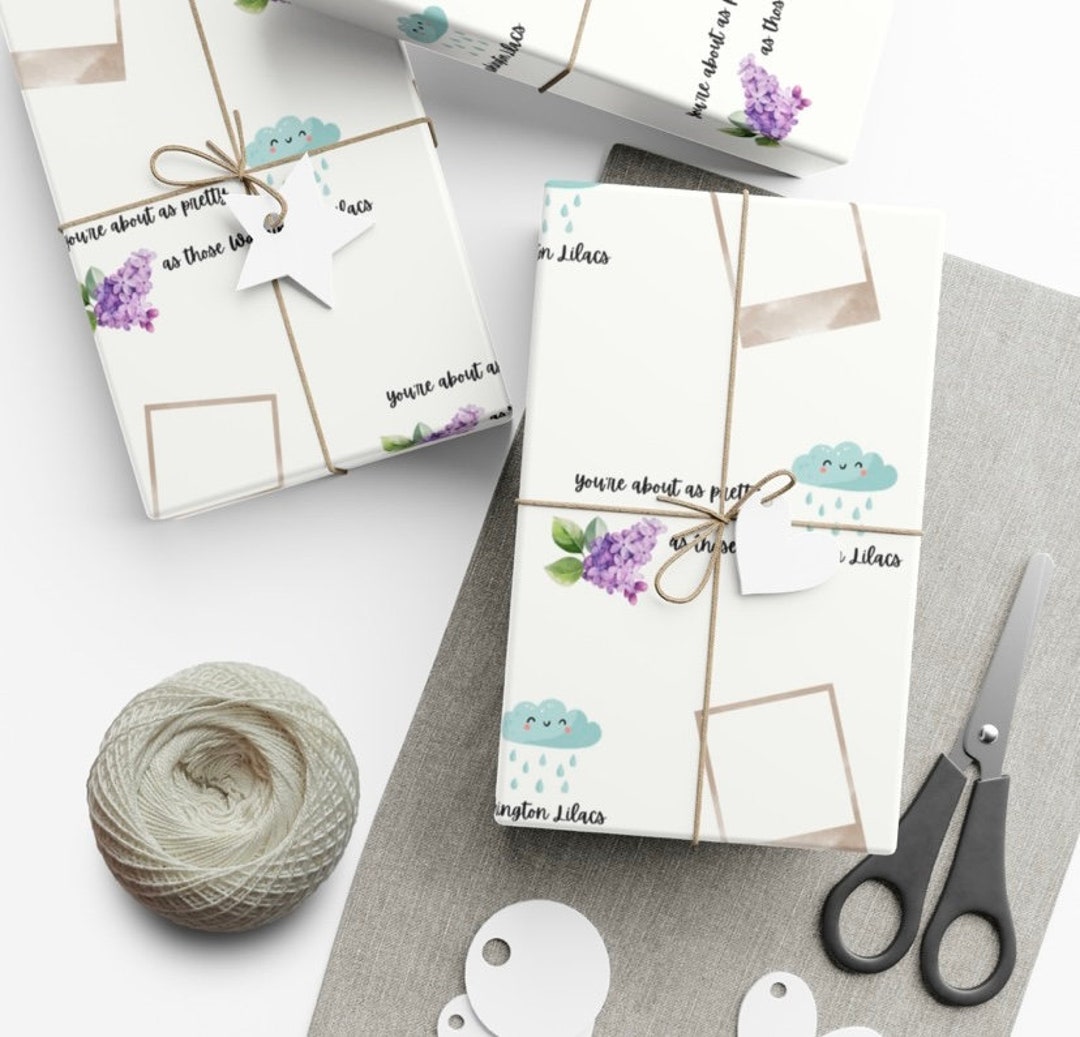 Custom Zach Bryan Wrapping Paper Lyrics Washington Lilacs Pretty ...