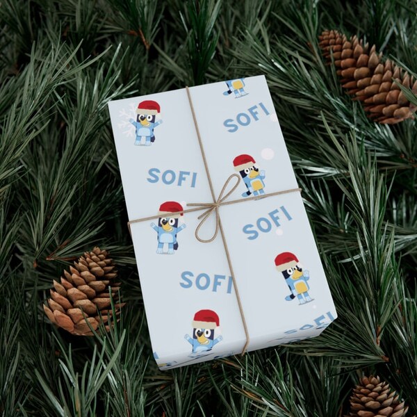Bluey Christmas Wrapping Paper - Etsy