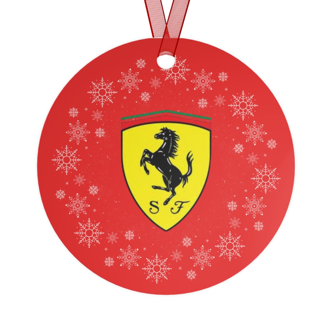 Ferrari Logo Christmas Tree Ornament F1 Formula One Racecars Red ...