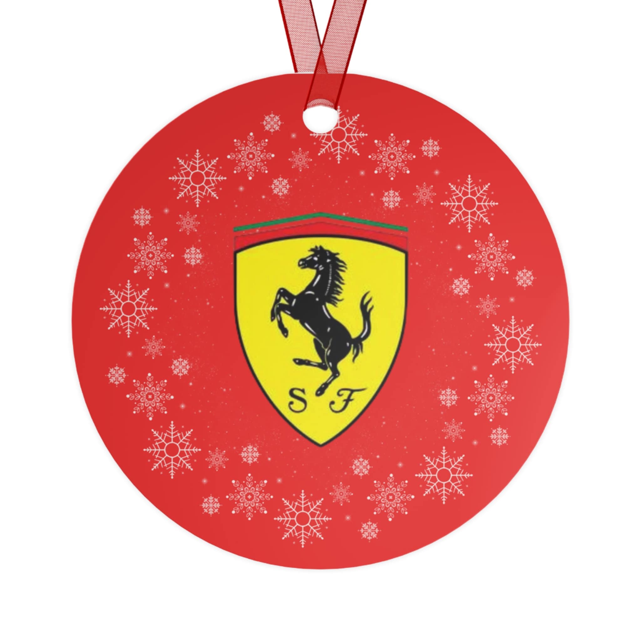 Ferrari Logo Christmas Tree Ornament F1 Formula One Racecars Red ...