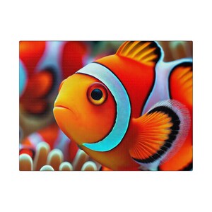 Ocean Jewel: the Clownfish Portrait Matte Canvas - Etsy