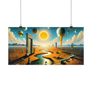 Dali Dreamscape: Surreal Desert of Time Matte Horizontal Poster - Etsy