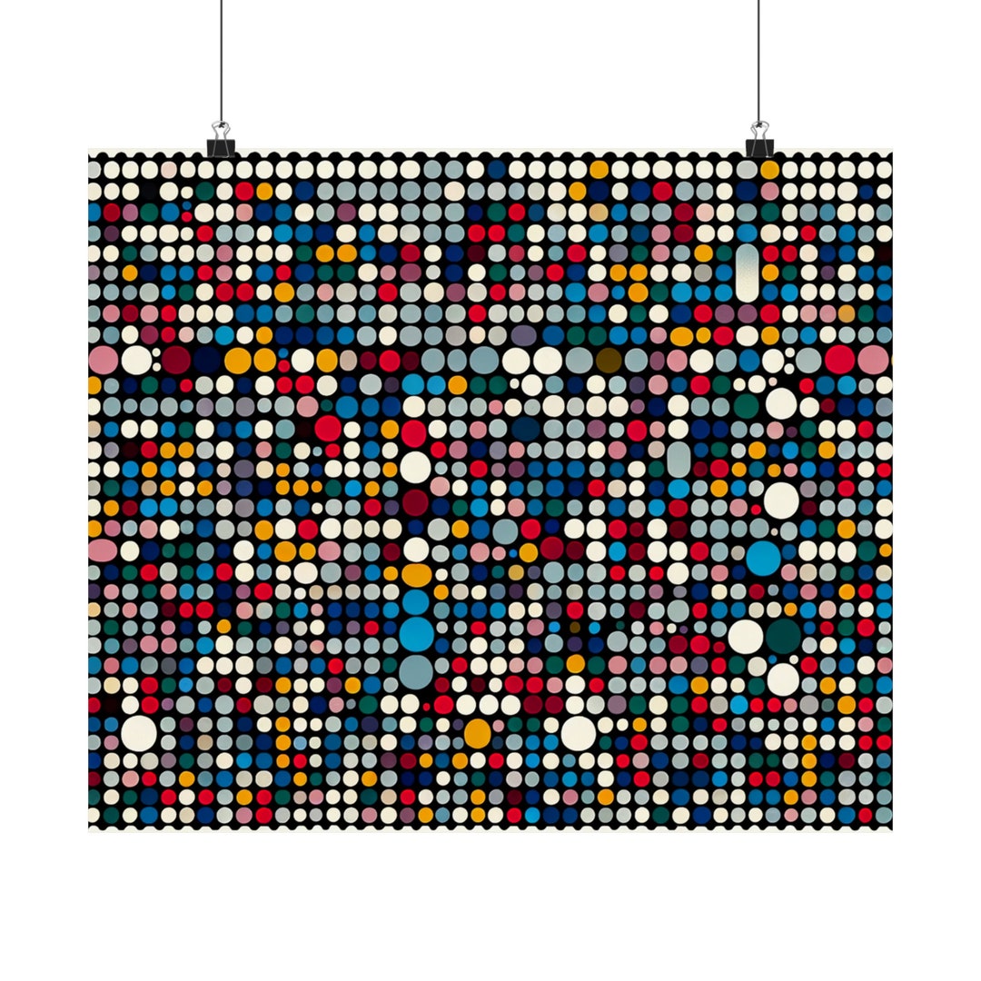 Chaotic Harmony: Hirst-inspired Dots Matte Poster - Etsy