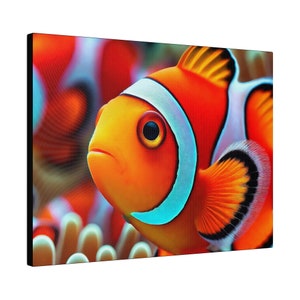 Ocean Jewel: the Clownfish Portrait Matte Canvas - Etsy