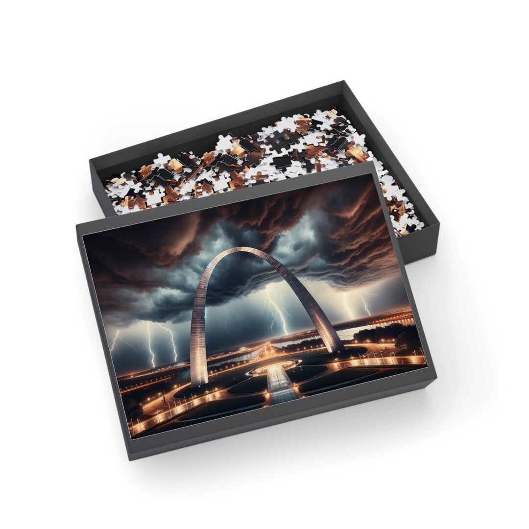 Gateway Arch Storm: American Symbol Dramatic Puzzle - Etsy