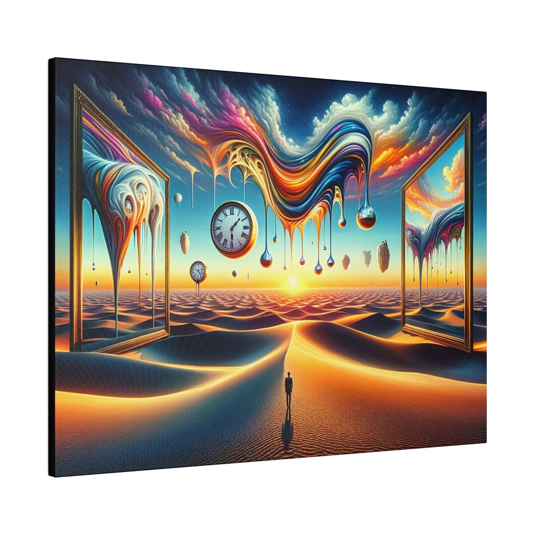 Dali Dreamscape: Timeless Visions in Surreal Desert Matte Canvas - Etsy