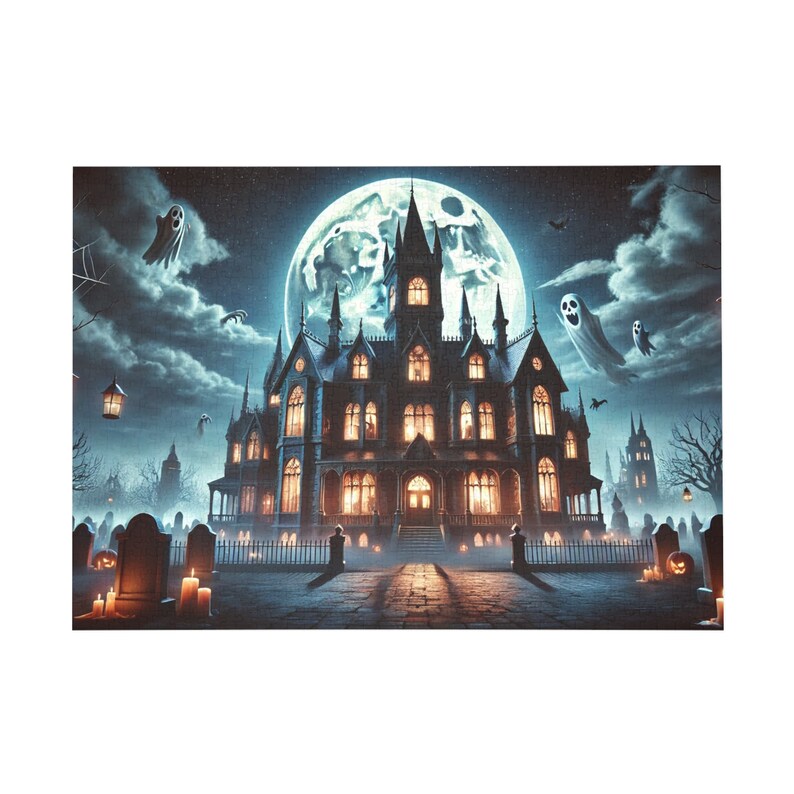 Haunted Mansion: Midnight Mystery Puzzle 96, 252, 500, 1000-piece - Etsy