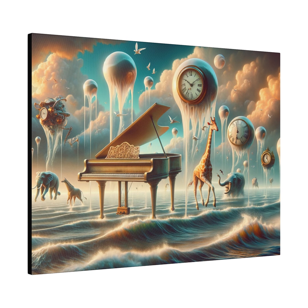 Dali Dreamscape: Oceanic Time Melody Matte Canvas - Etsy