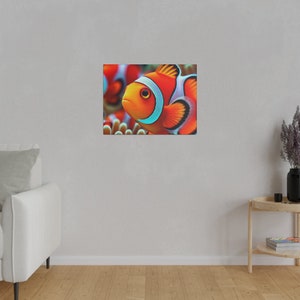 Ocean Jewel: the Clownfish Portrait Matte Canvas - Etsy