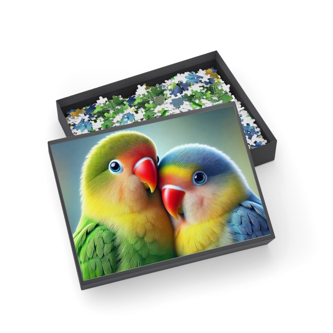 Together in Color: Lovebirds Puzzle 96, 252, 500, 1000-piece - Etsy