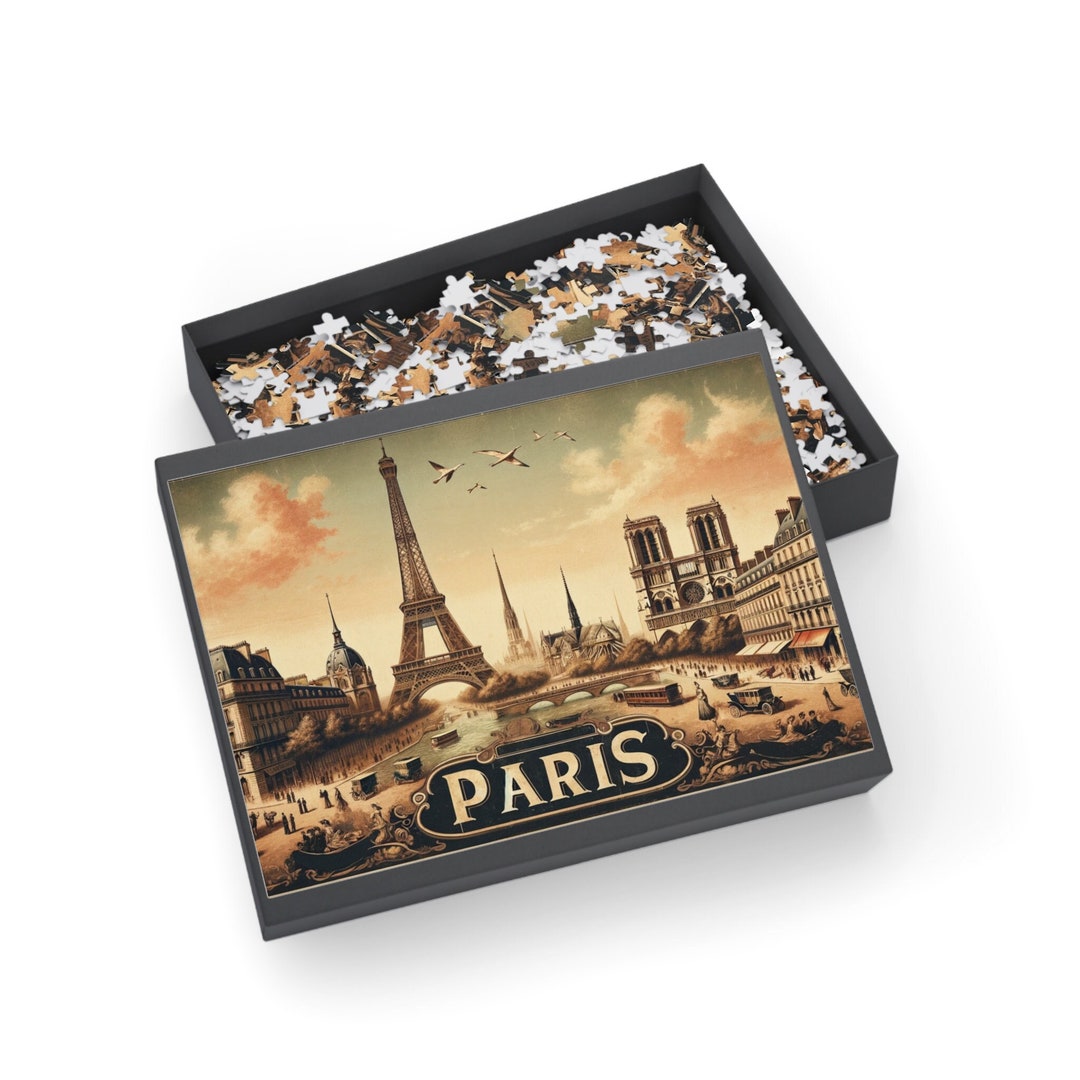 Vintage Paris Landmarks Postcard Puzzle Collection - Etsy