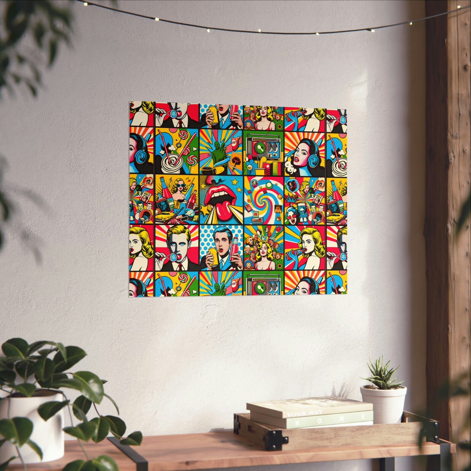 Pop Art Playfulness: Warhol-inspired Abstract Matte Poster - Etsy