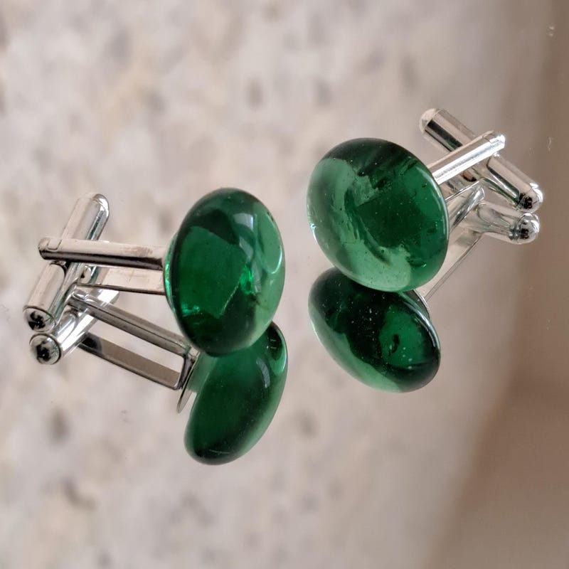 Green Cufflinks - Etsy