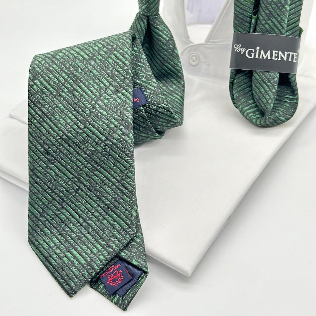 Green Men's Tie and Pocket Square Set,.groom Style, Tie for Prom ...