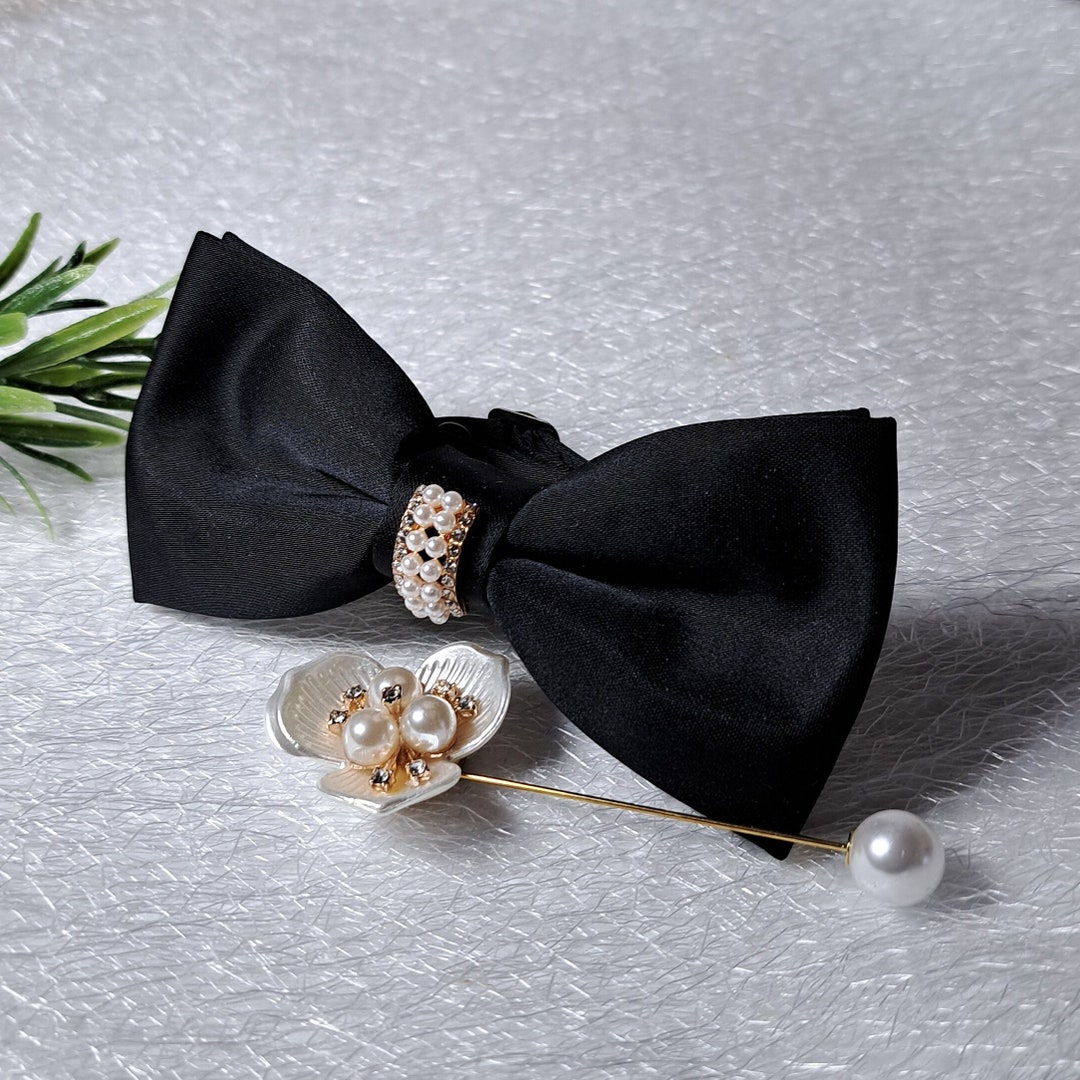 Black Bow Tie, Wedding Groom/ Groomsmen Bow Tie, Formal Event Bow Tie ...