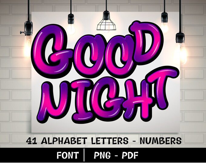 Goodnight Font | Graffiti Font | Graffiti Alphabet | Graffiti PDF ...