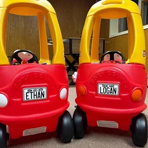 Cozy Coupe License Plate | Customizable License Plate for Ride on Car ...