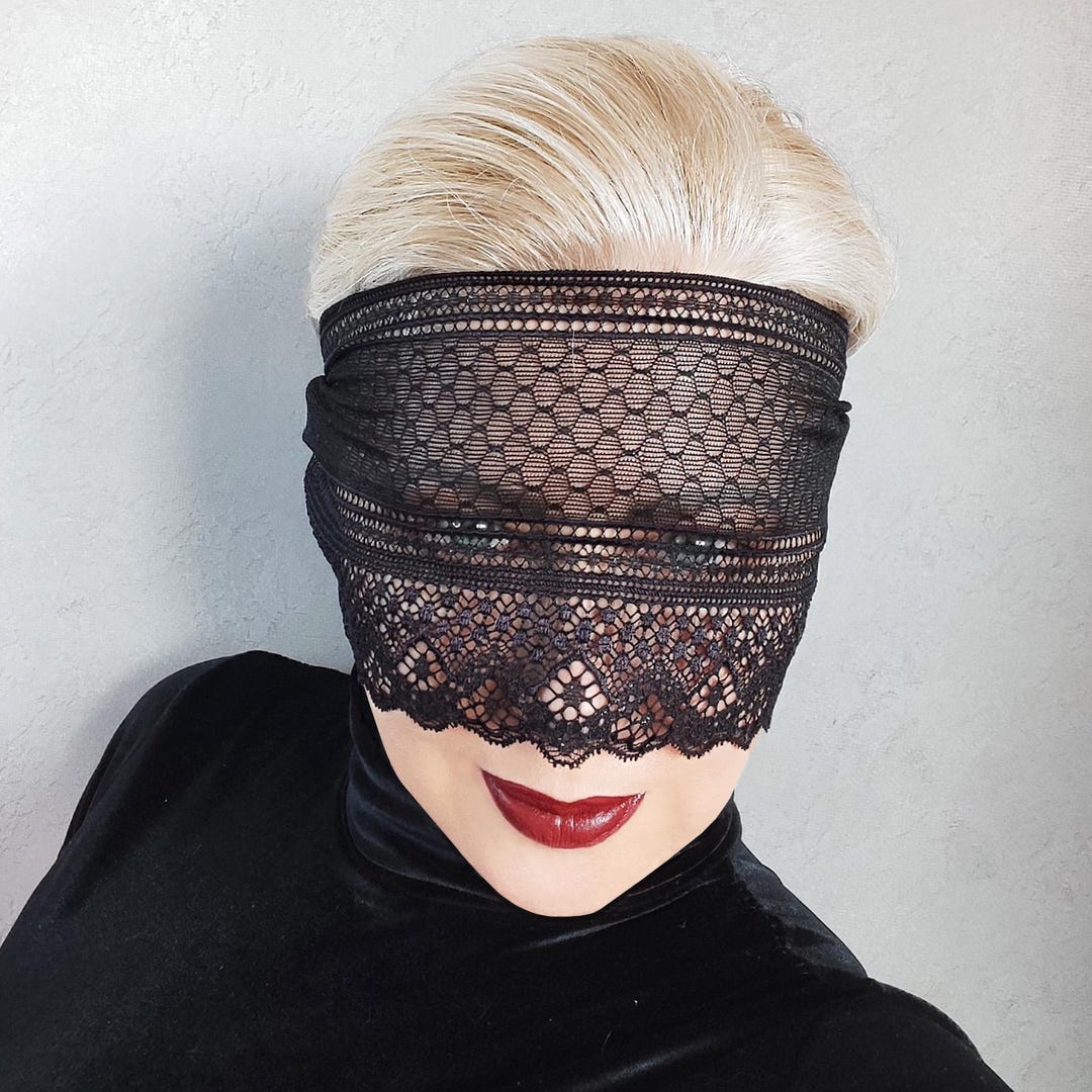 Elegant Masquerade Ball Mask, Sheer Lace Mask, Black Veil Mask, Prom ...