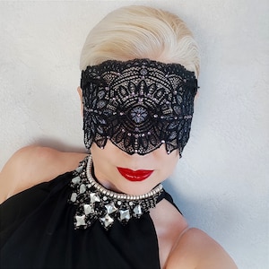 Black See Through Mask, Gothic Wedding Mask, Mystery Mask, Masquerade ...