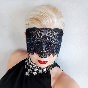 Black See Through Mask, Gothic Wedding Mask, Mystery Mask, Masquerade ...