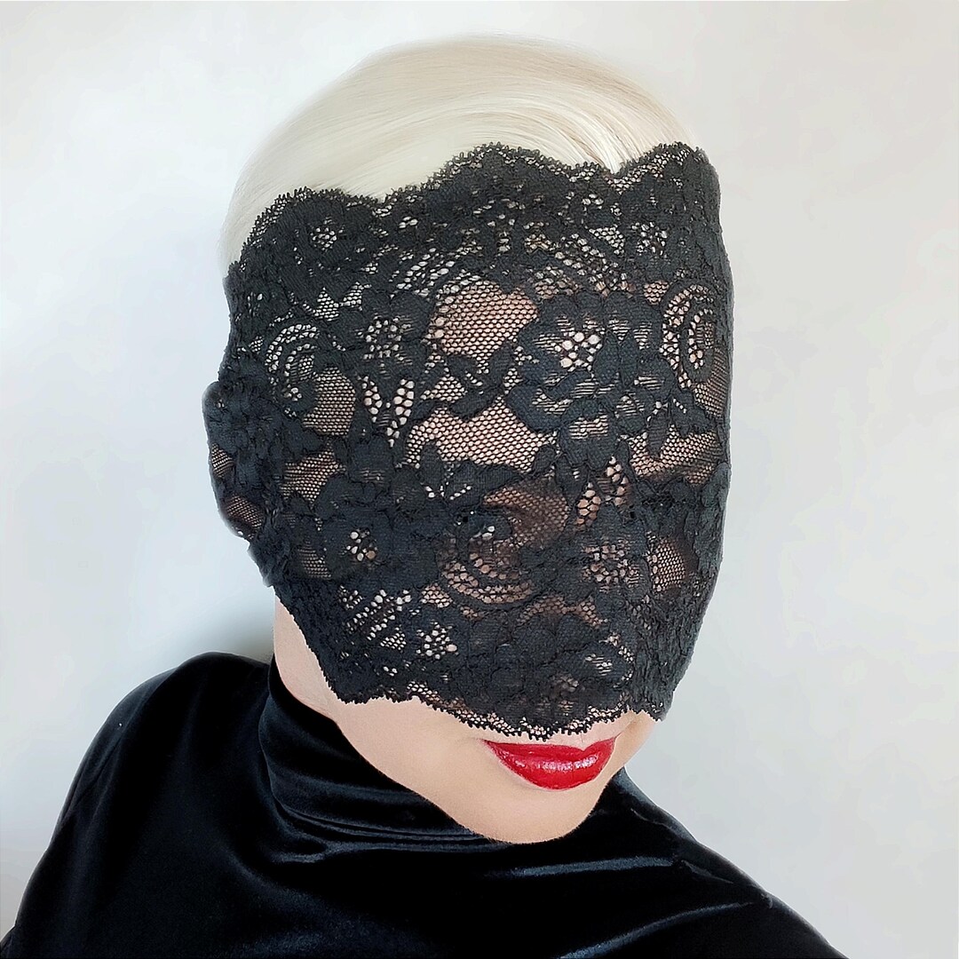 Black Lace Full Face Mask, Masquerade Ball Mask, Incognito Mask, Hiding ...
