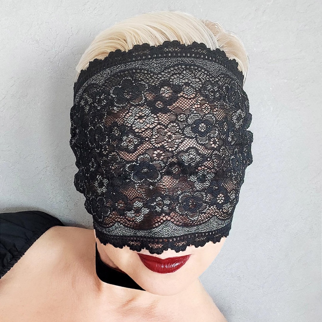 Vintage Style Black Lace Masquerade Mask for Women, Full-face Lace ...