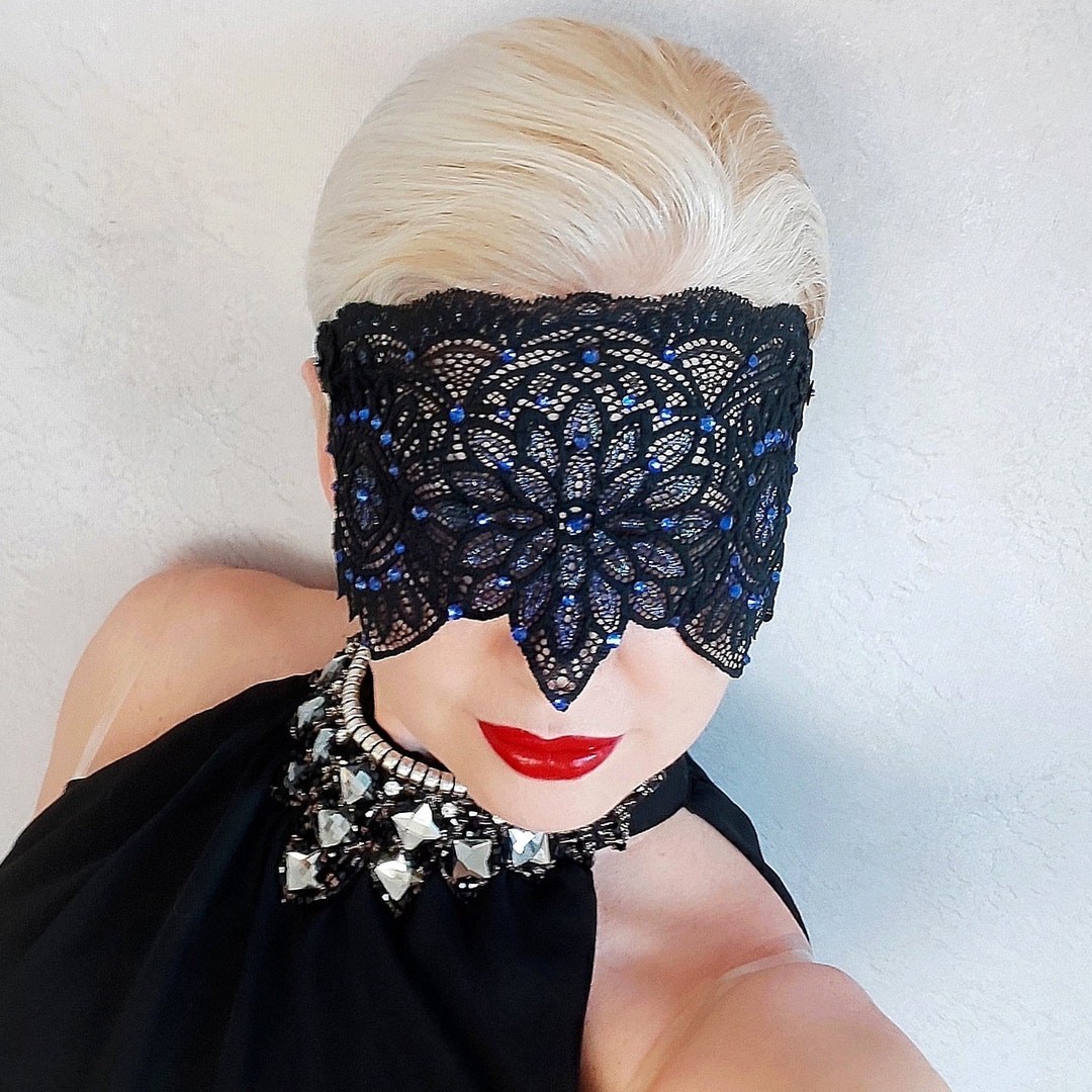 Black Lace Masquerade Mask, See Through Mask, Burlesque Show Mask ...