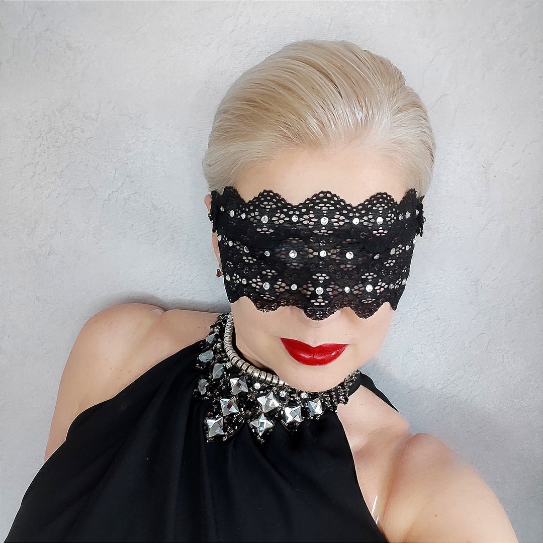 Black Lace Eye Mask, See Through Mask, Masquerade Ball Mask, Roleplay ...