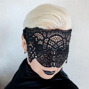 Black Lace Eye Mask, Gothic Masquerade Mask, Halloween Mask, Black ...