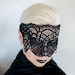 Black Lace Eye Mask, Gothic Masquerade Mask, Halloween Mask, Black ...