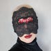 Black Lace Masquerade Mask, Sheer Lace Mask, Full Face Mask, See ...