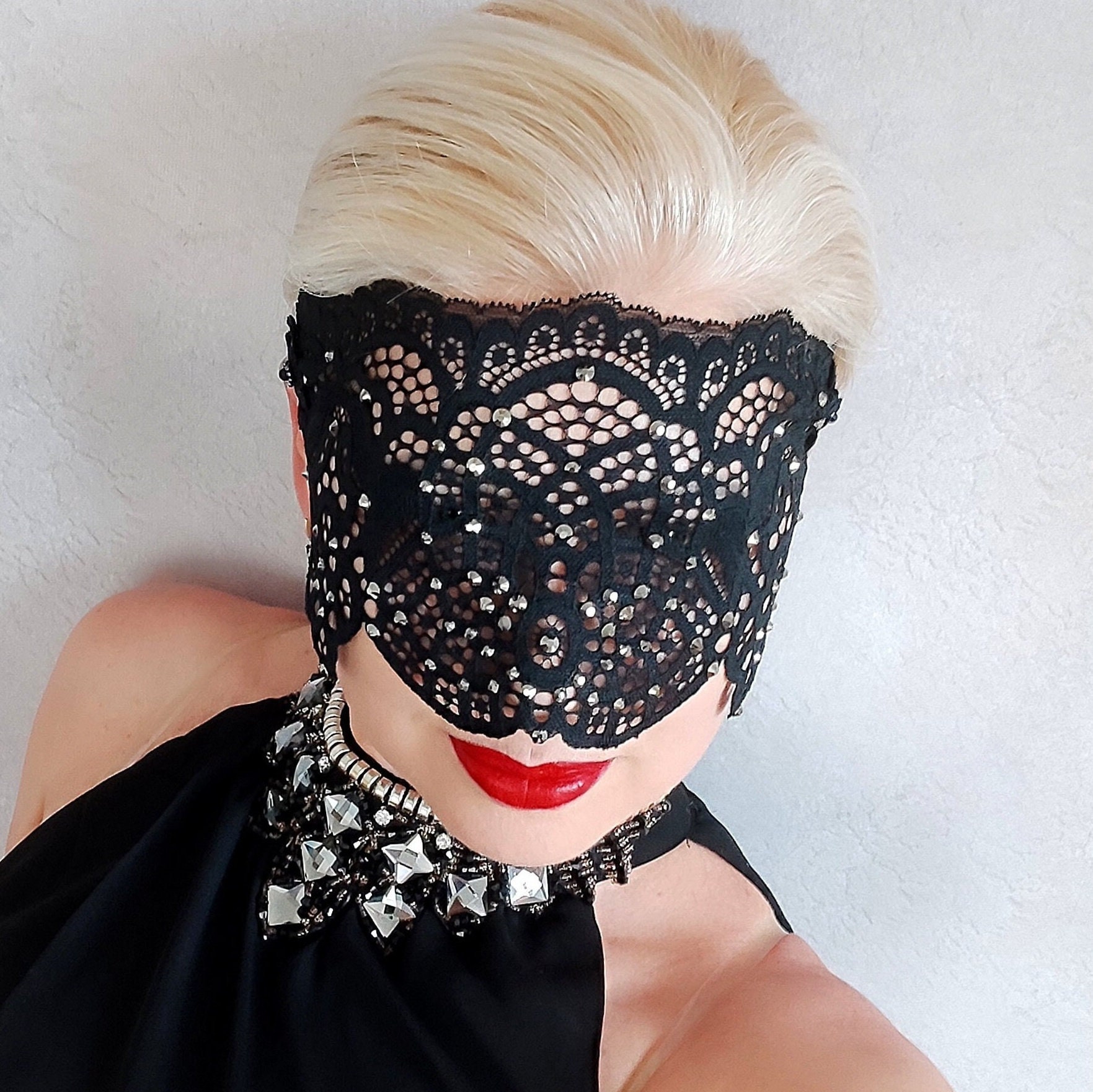 Black Lace Mask, Masquerade Ball Eye Mask, Gothic Wedding Mask, Mystery ...
