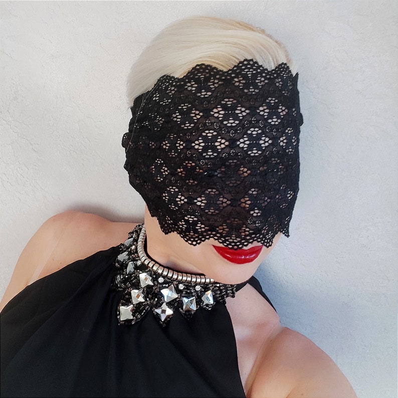 Black Lace Masquerade Mask, Carnival Lace Mask, Bachelorette Party Mask ...