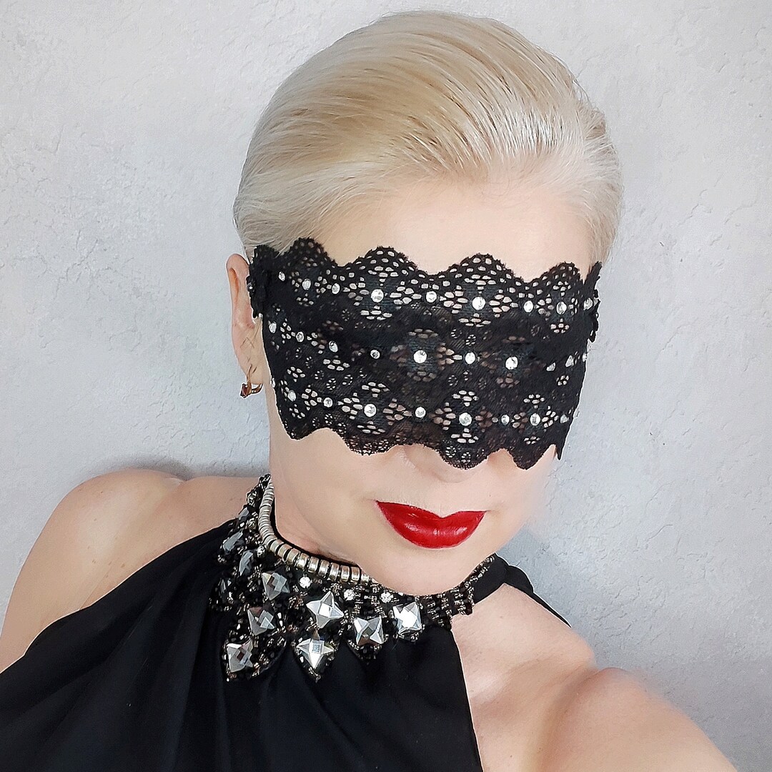 Black Lace Eye Mask, See Through Mask, Masquerade Ball Mask, Roleplay ...