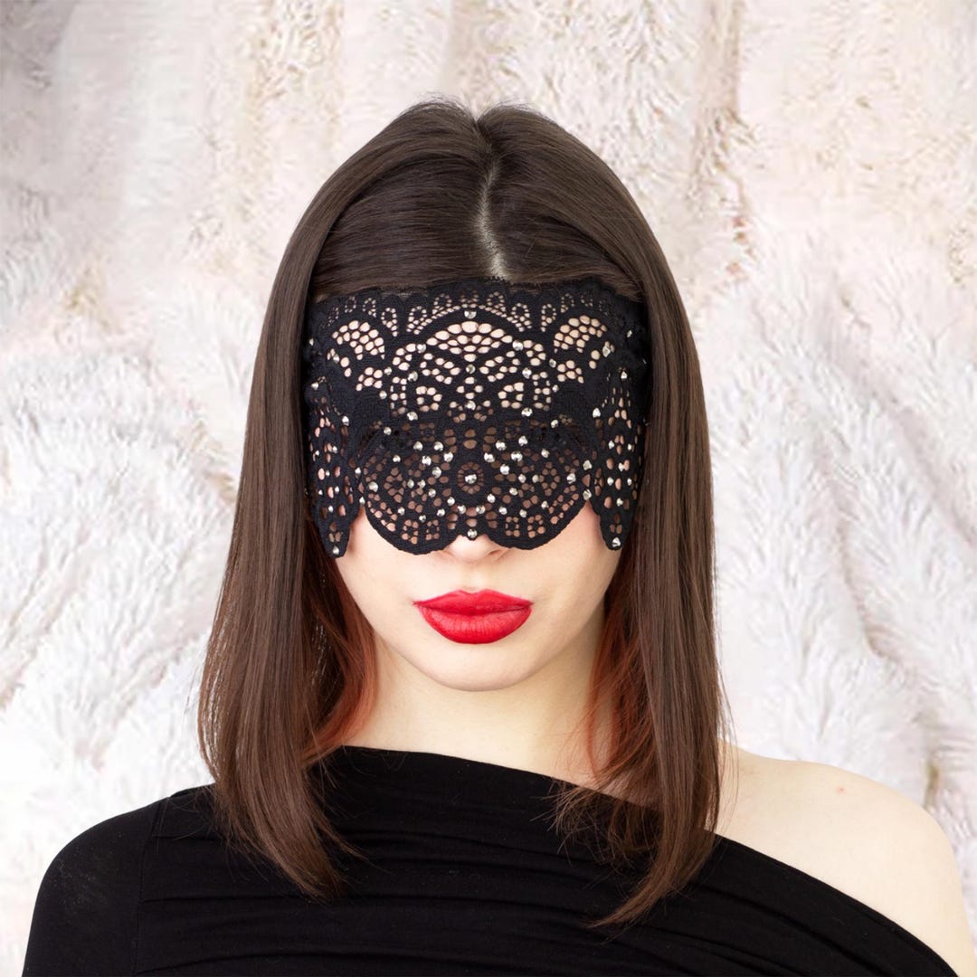 Black Lace Mask, Masquerade Ball Eye Mask, Gothic Wedding Mask, Mystery ...