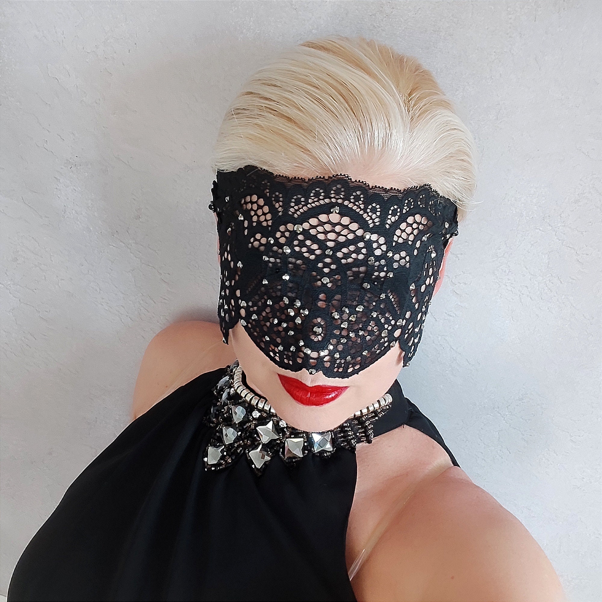 Black Lace Mask, Masquerade Ball Eye Mask, Gothic Wedding Mask, Mystery ...