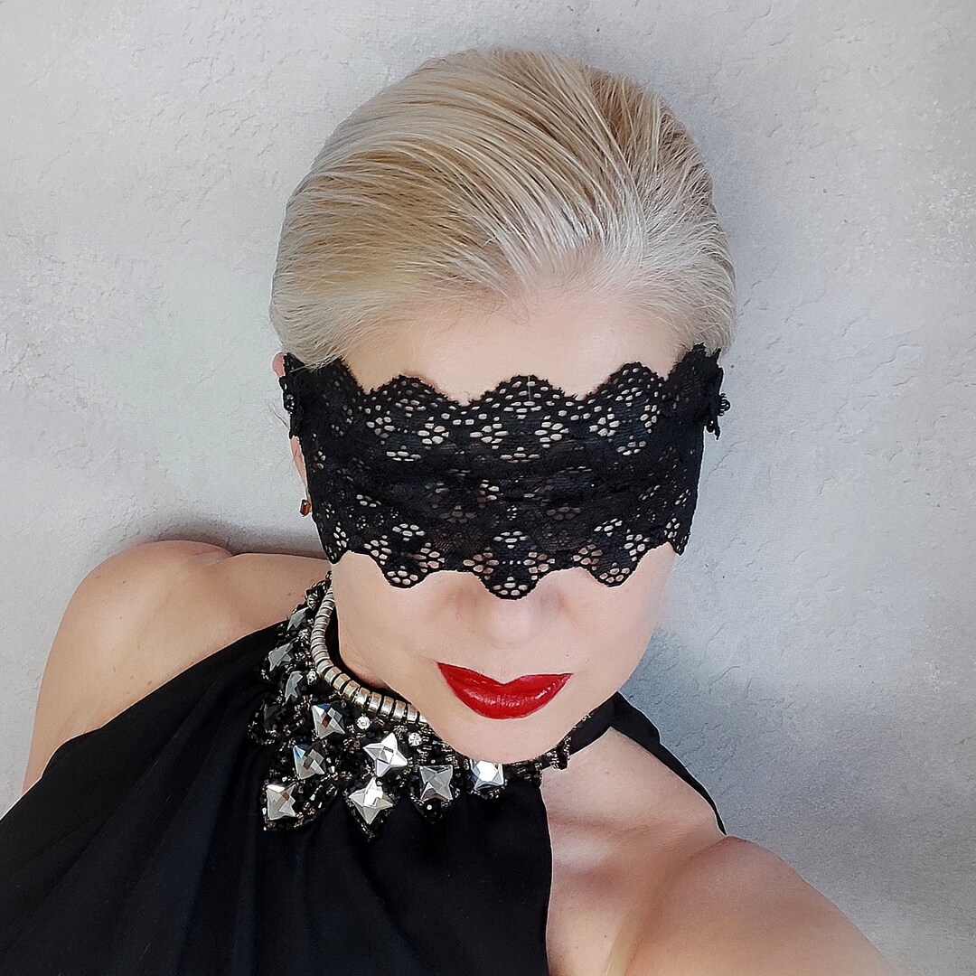 Black Lace Eye Mask, Hen Party Mask, Masquerade Mask, Bachelorette ...