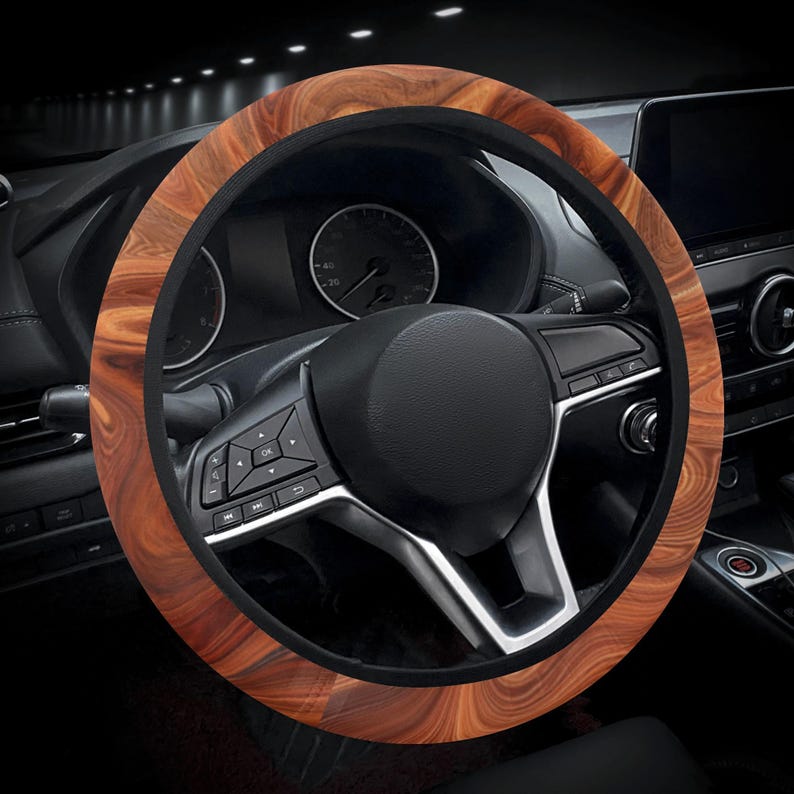Cedarwood Grain 15" Steering Wheel Cover - Etsy