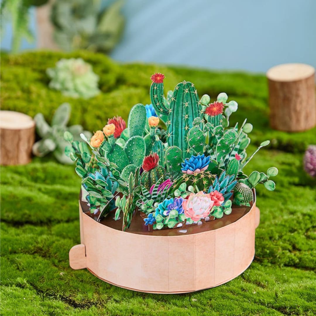 Cactus Plants Pop up Card Flower Pot 3D Pop up Greeting Card - Etsy