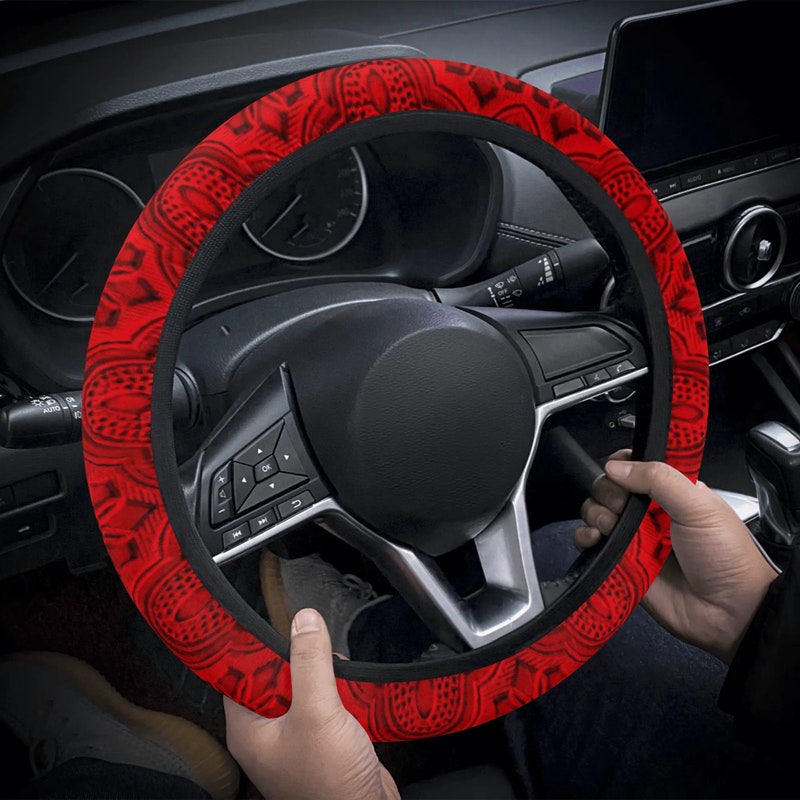 Red Car Steering Wheel Cover - Etsy