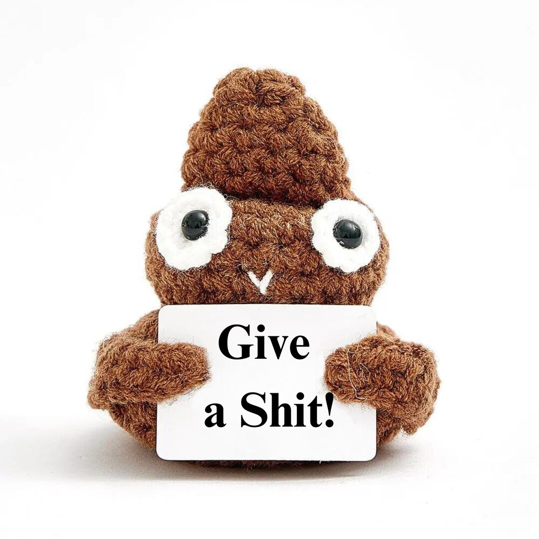 Plushie Crochet Poop With Your Own Custom Message, Funny Knit Tiny Shit ...