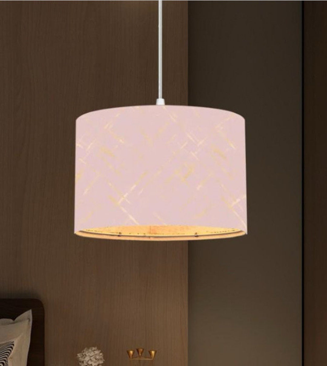 Minimalist Blush Pink Pendant Light With 3 Light Settings, Bulb ...
