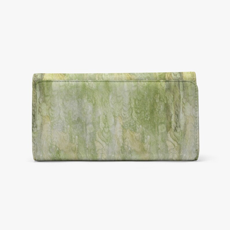 Lime Green Watercolor Art Trifold Flap Closure Wallet - Etsy