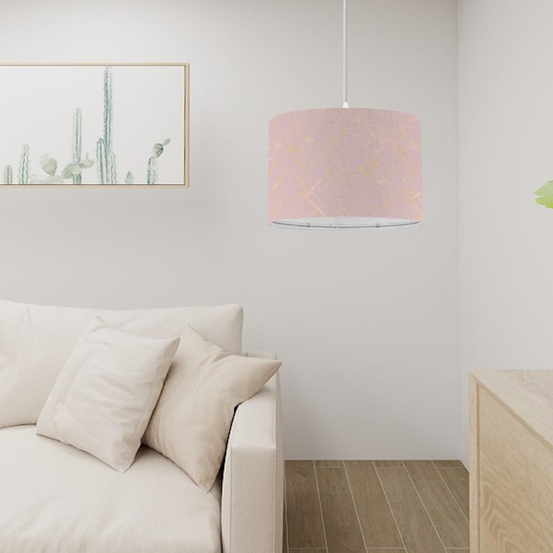 Minimalist Blush Pink Pendant Light With 3 Light Settings, Bulb ...